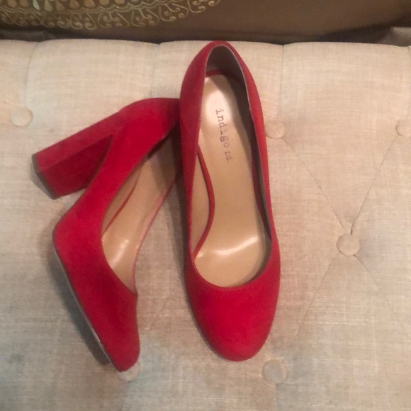 Indigo | Shoes | Indigo Stunning Red Suede Shoes | Poshmark